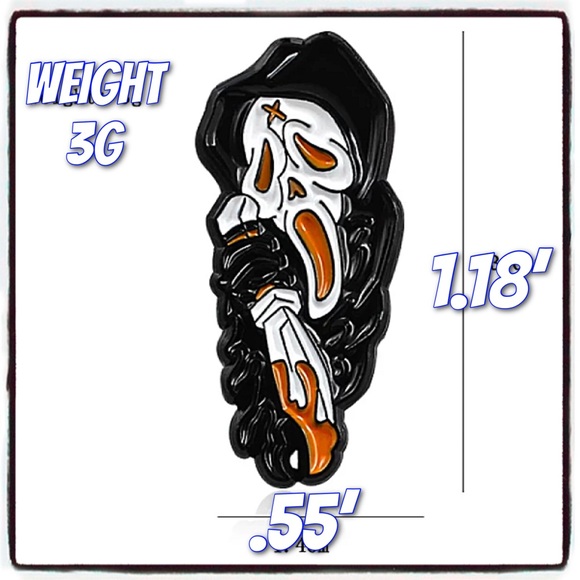 Jewelry | Scream Ghost Face Horror Enamel Pin Gothic Holiday | Poshmark
